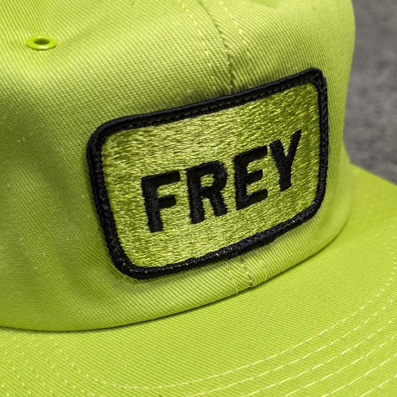 Vintage lime green FREY patch trucker hat This USA... | Depop