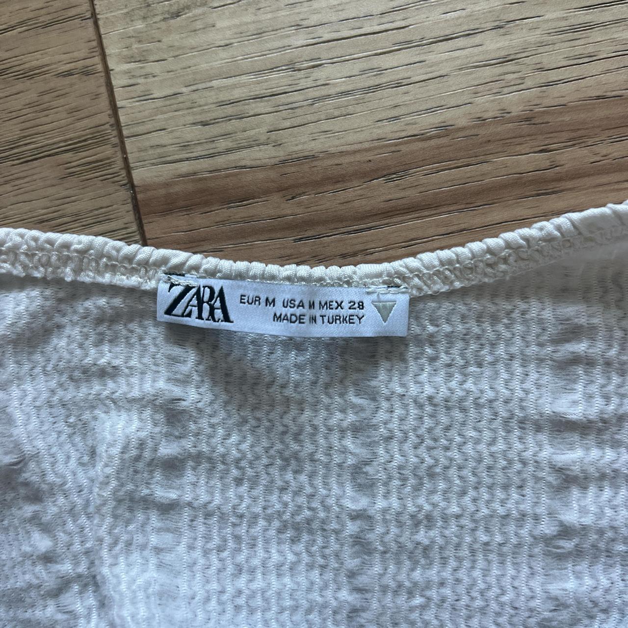 Zara white ruffle off shoulder blouse Snitched in... - Depop