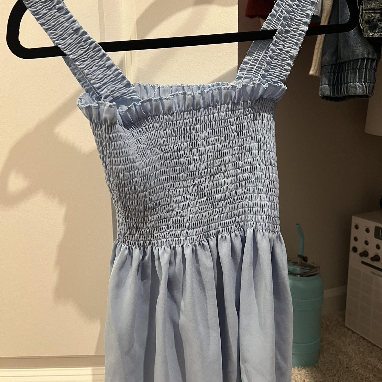 Cute coquette light blue baby doll too #babydolltop... - Depop