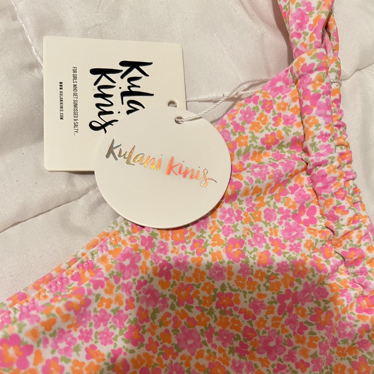 Kulini Kini floral bikini bottoms in pink and orange | Depop