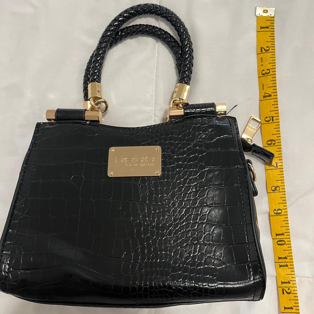 Bebe Black Croc Mini Purse - Depop