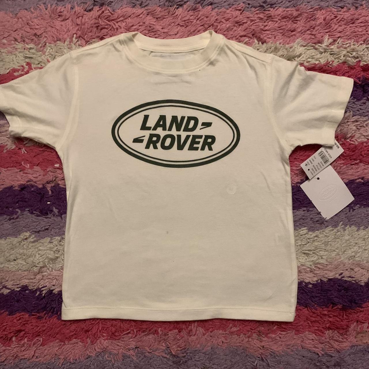 Cream Land Rover tee in a kids medium. I’d say for... - Depop
