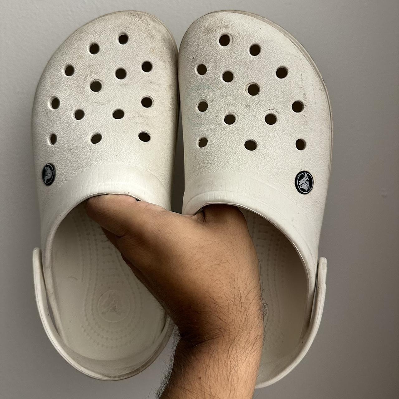 Classic Crocs - White Size: 10M - Depop