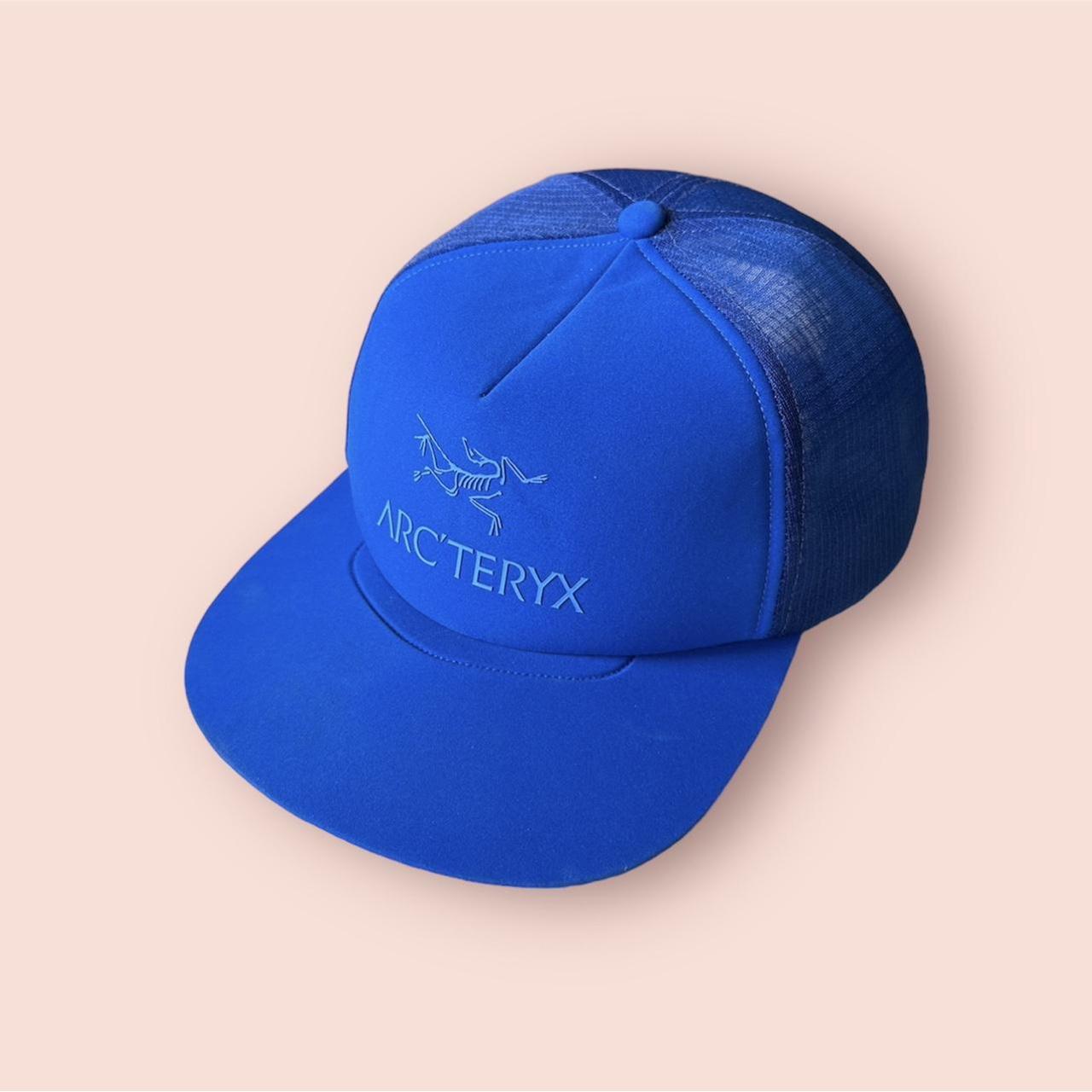 Arcteryx Logo Flat brim trucker cap/hat / like new /... - Depop