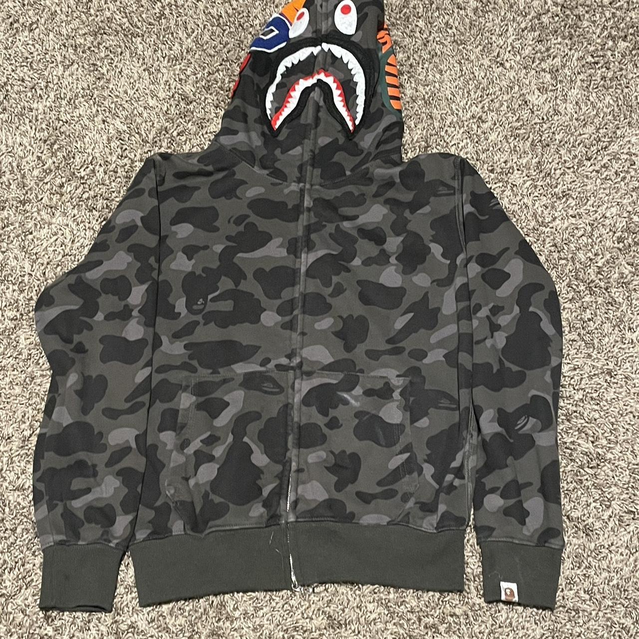 Black Bape zipup Size S #bape - Depop