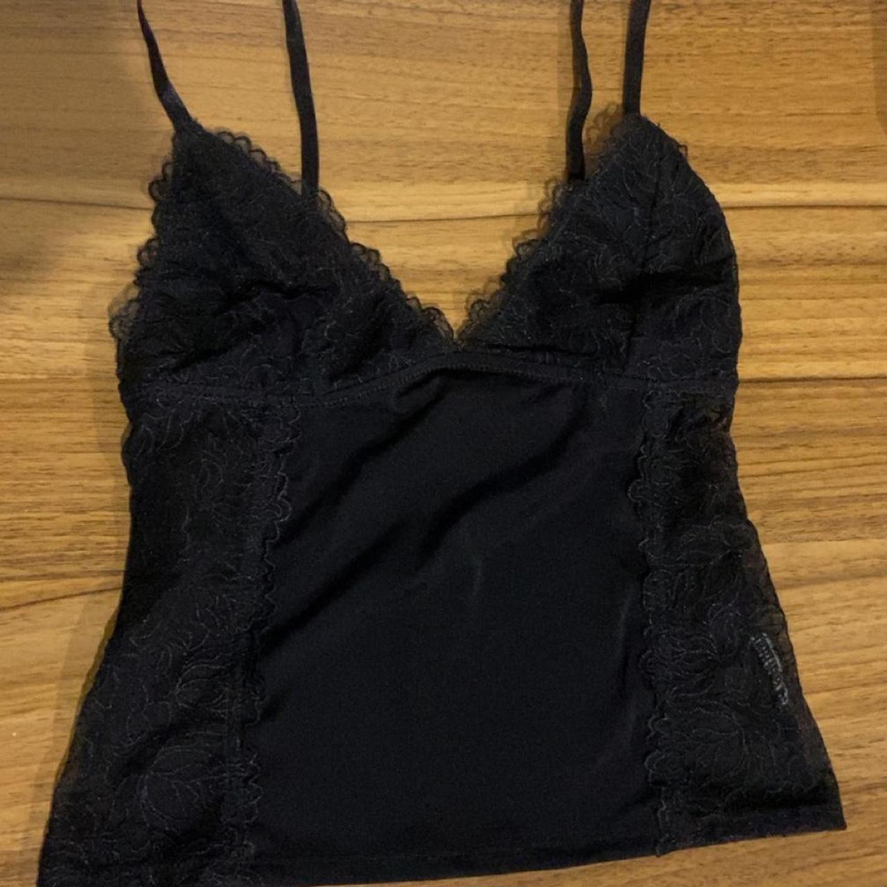 glassons black lace top xs - Depop