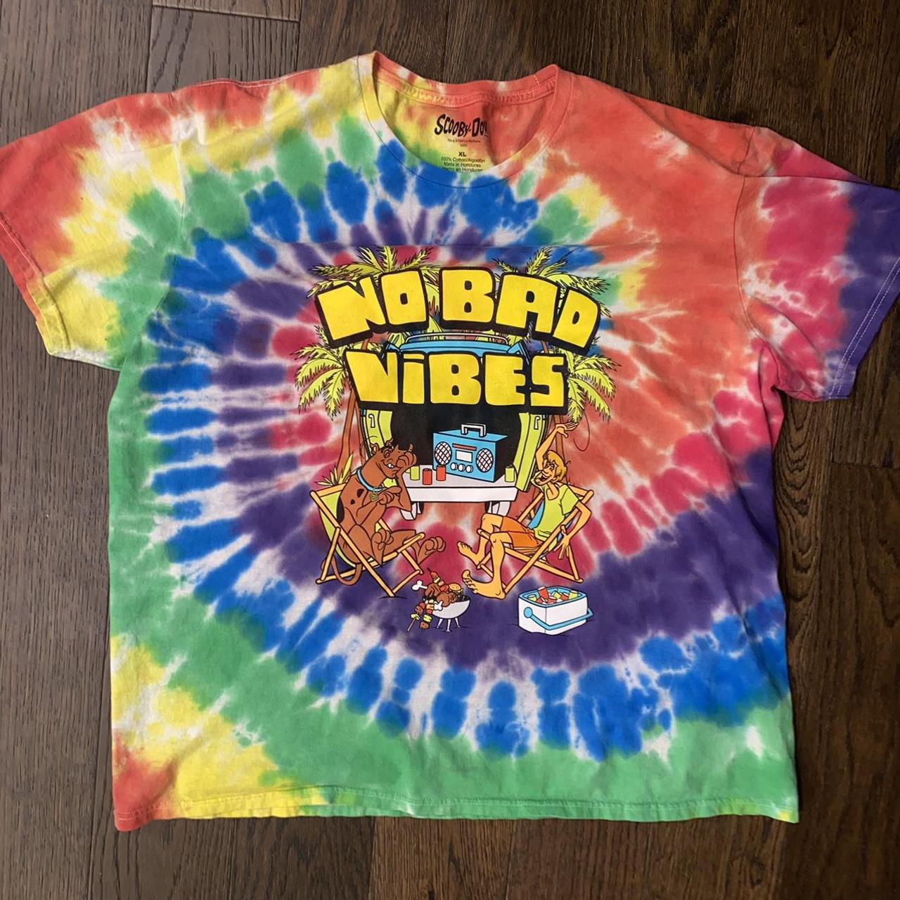 Scooby-Doo Rainbow Tie Dye T-Shirt “No Bad... - Depop