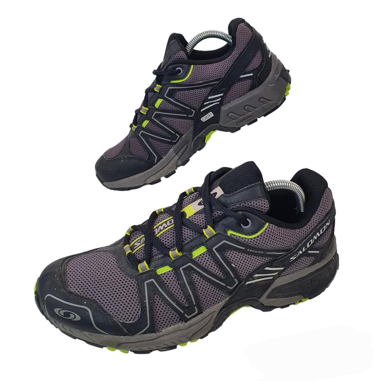 Salomon Men's Black and Yellow Trainers | Depop