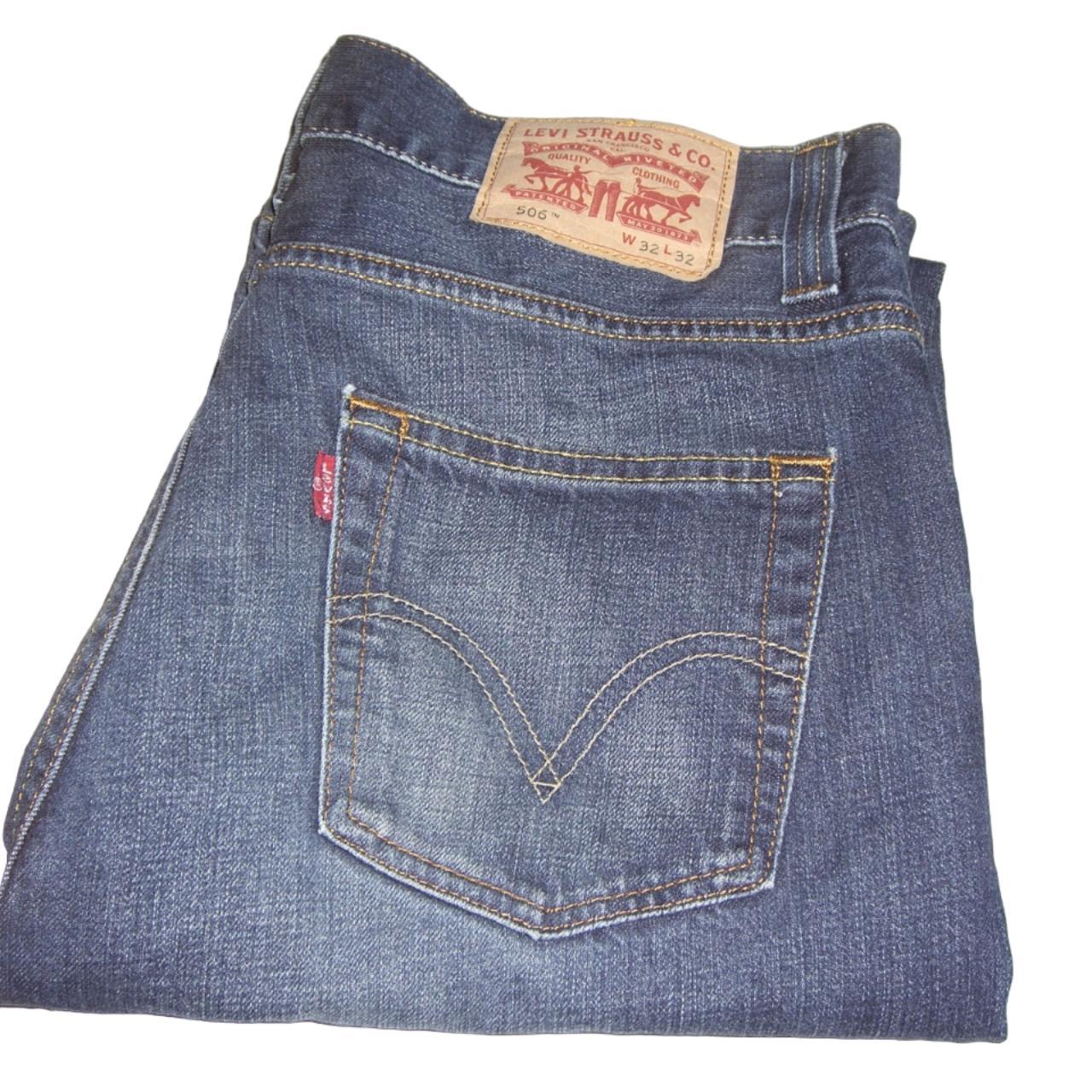 Levi's Jeans 506 Denim Straight Leg W32 L30 Blue... - Depop