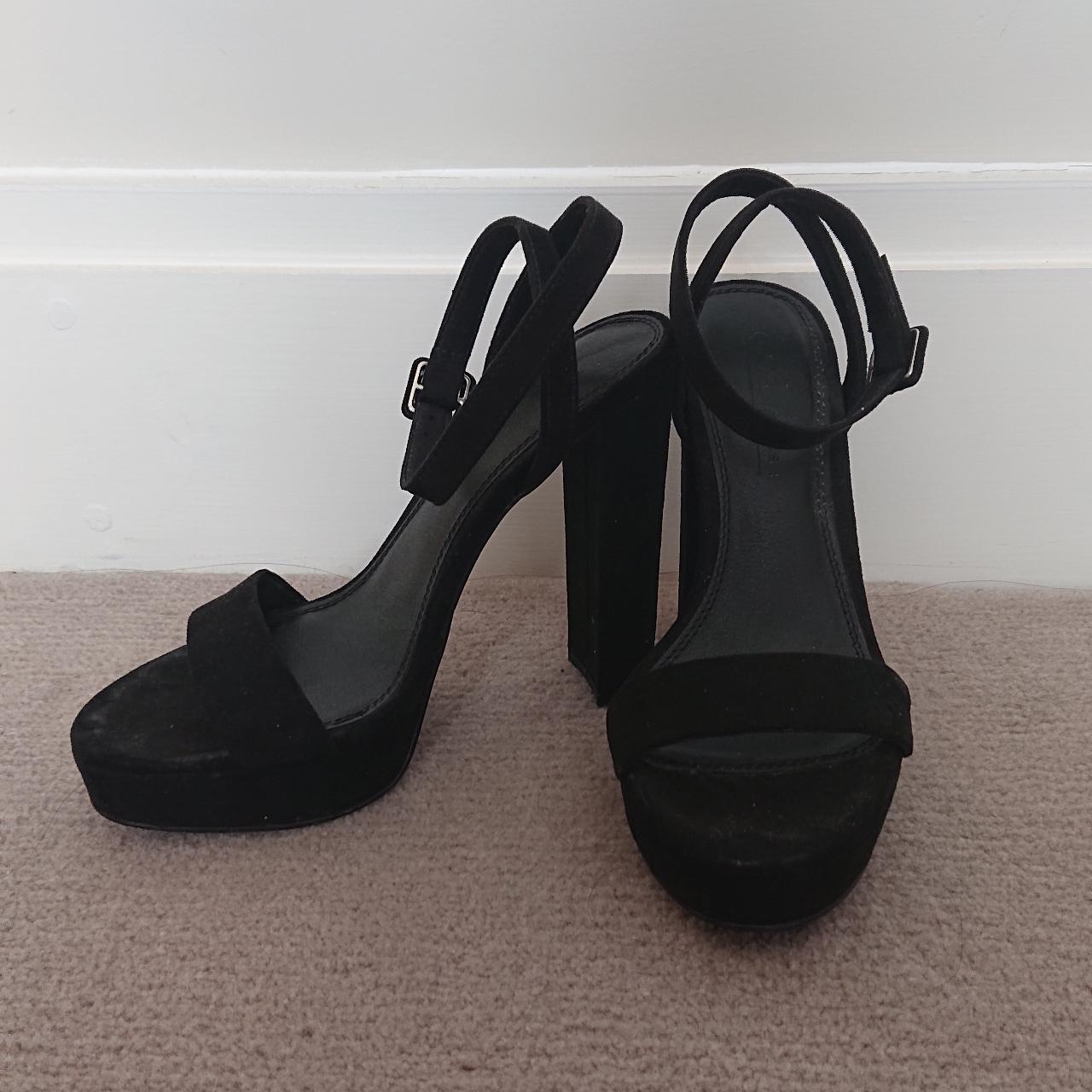 ASOS UK4 Black platform heels. ASOS DESIGN... - Depop
