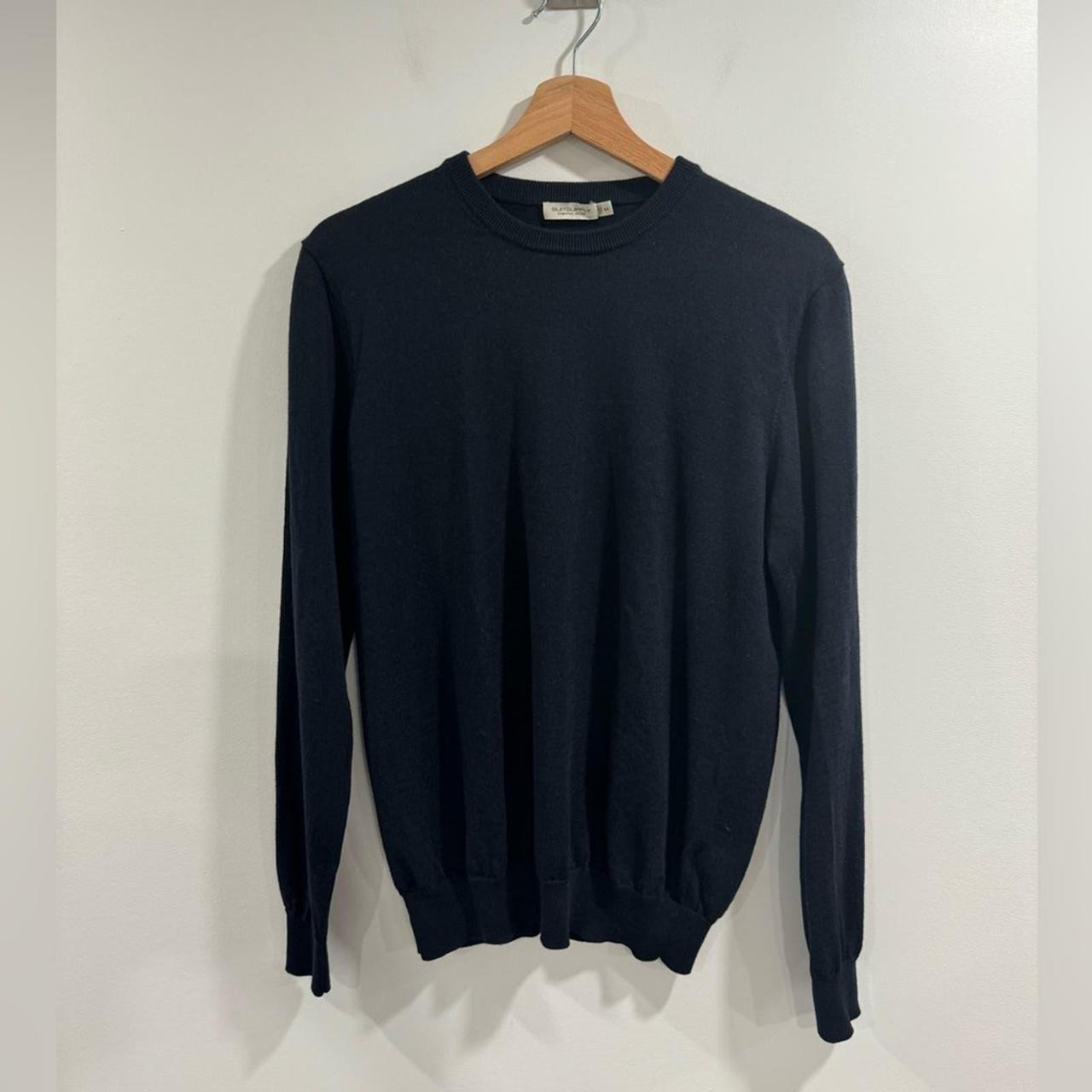 Suitsupply Men Navy Merino Wool Sweater Size... - Depop