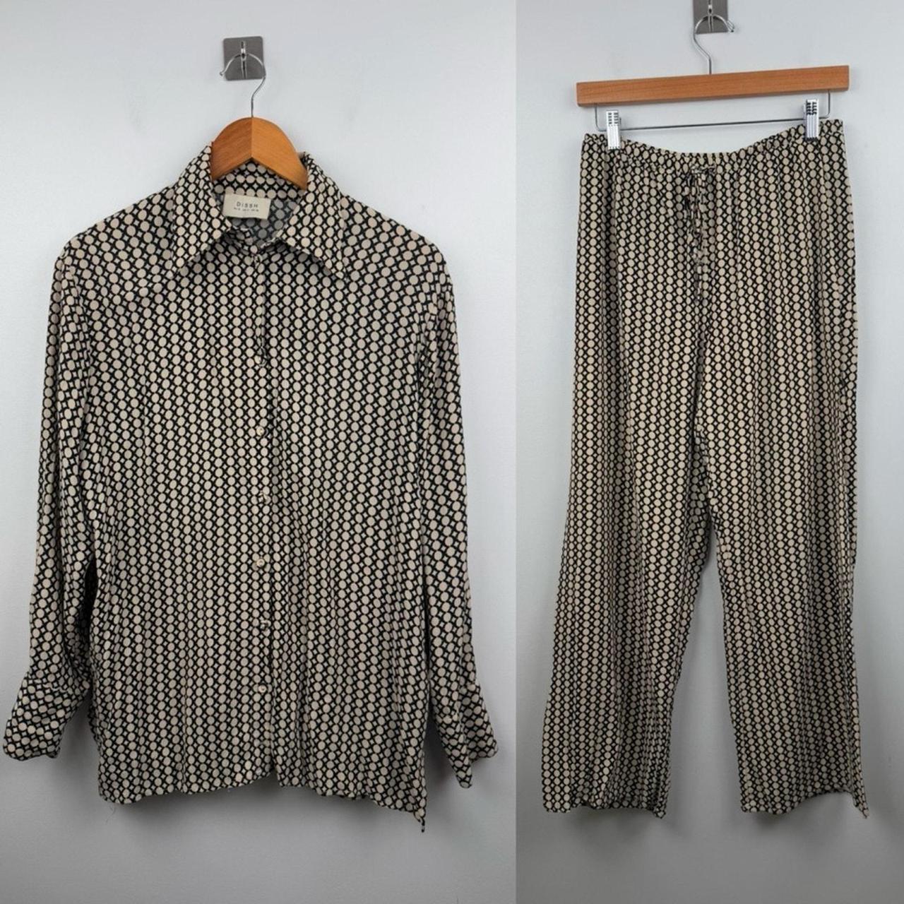 Dissh Women 2 Piece Set Top & Bottom Beige Geo Size... | Depop