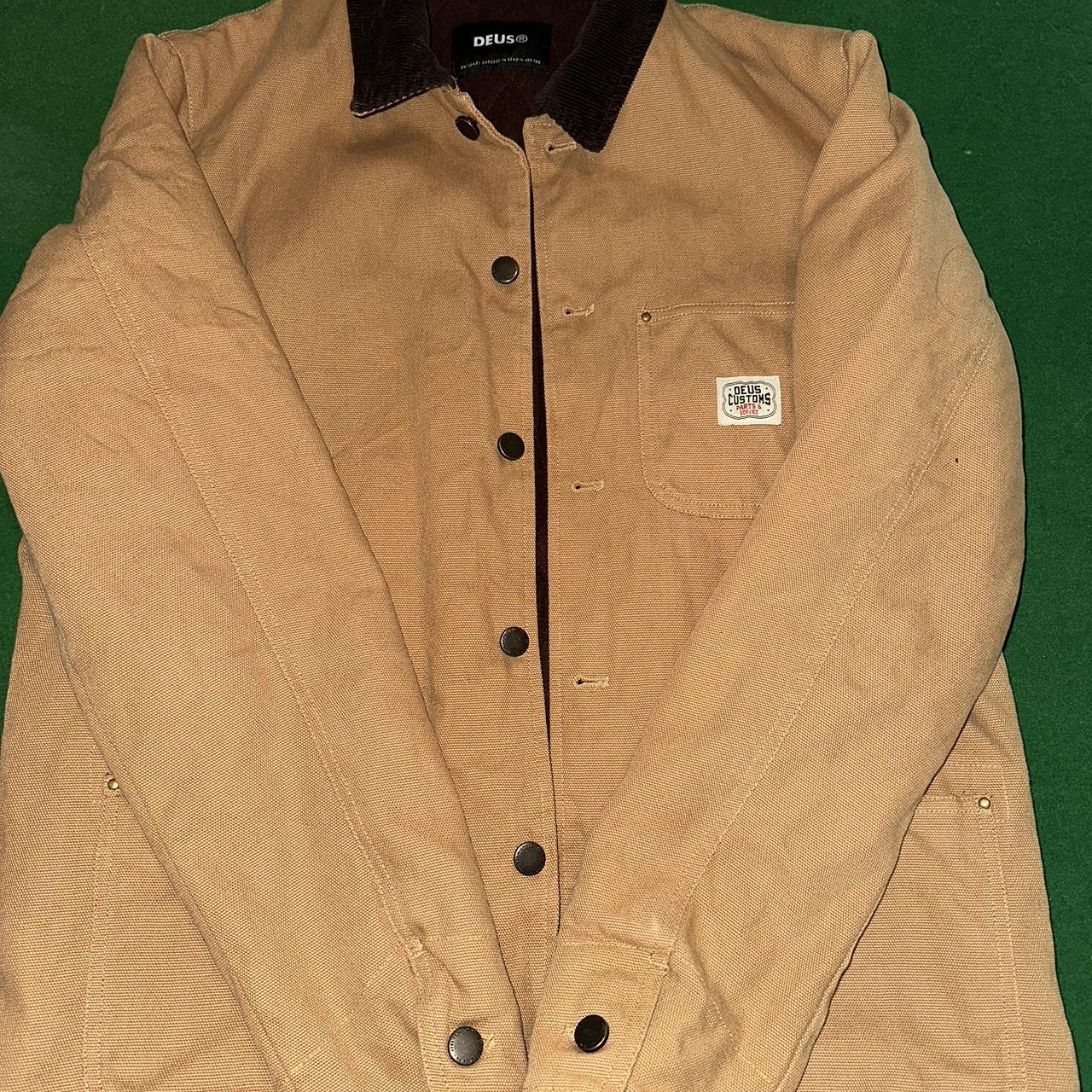 Deus Ex Machina Jacket Canvas jacket with corduroy... - Depop