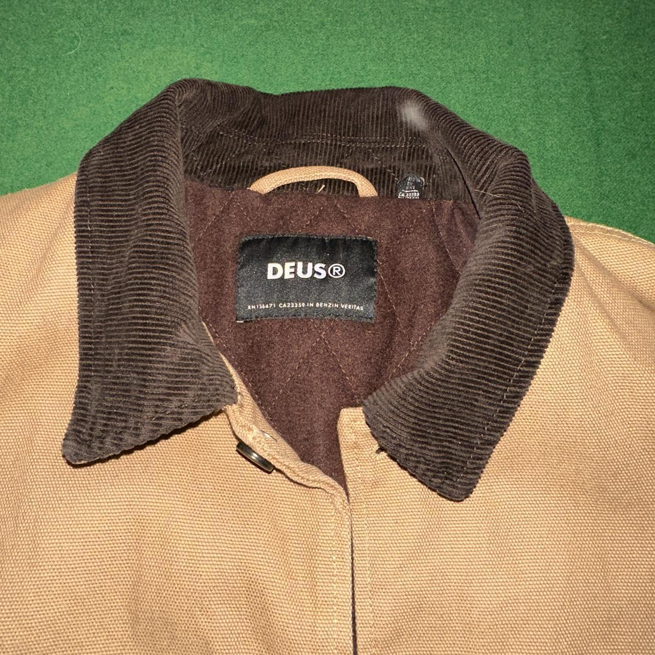 Deus Ex Machina Jacket Canvas jacket with corduroy... - Depop