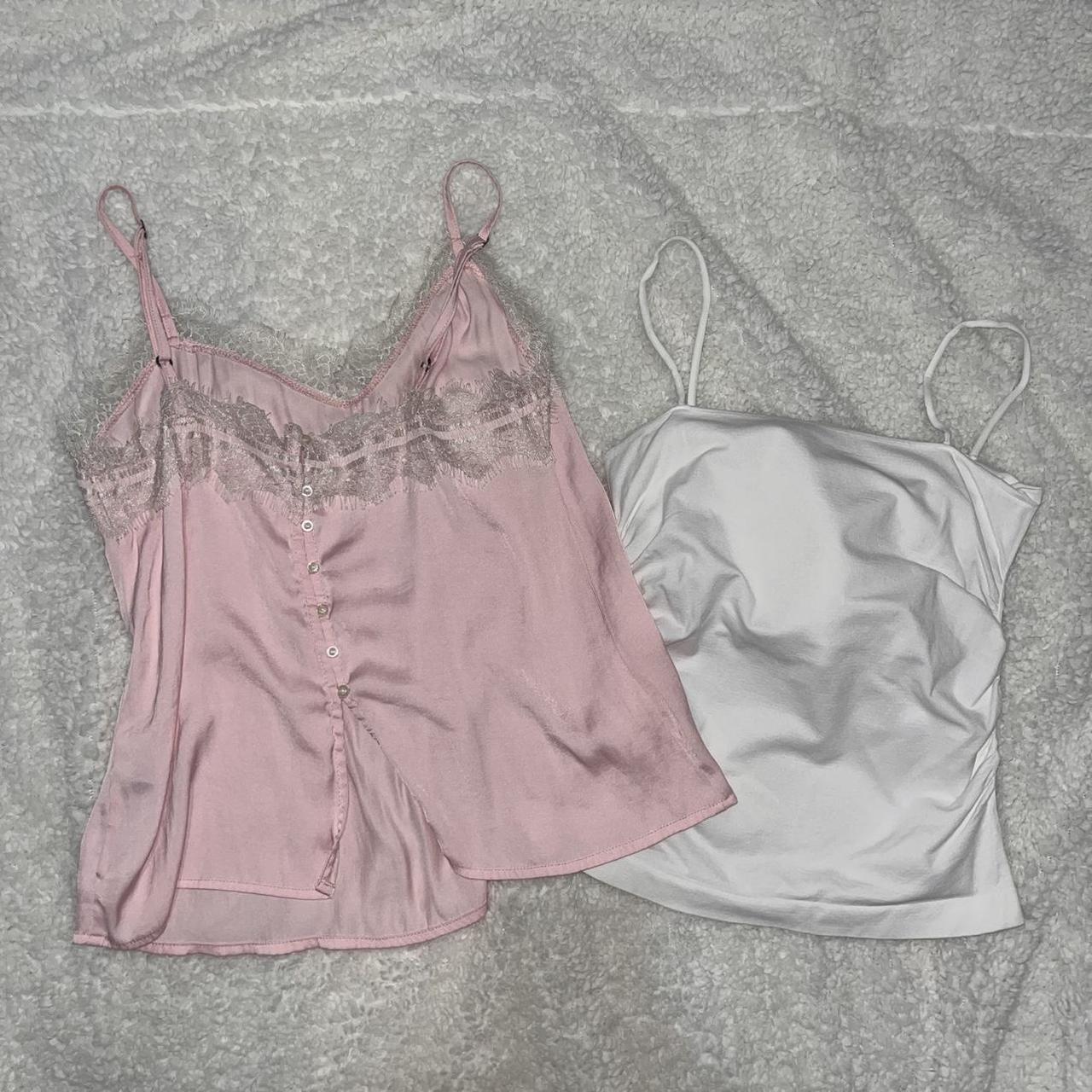 Cute camisole tank tops lace XS S bundle Navy blue... | Depop