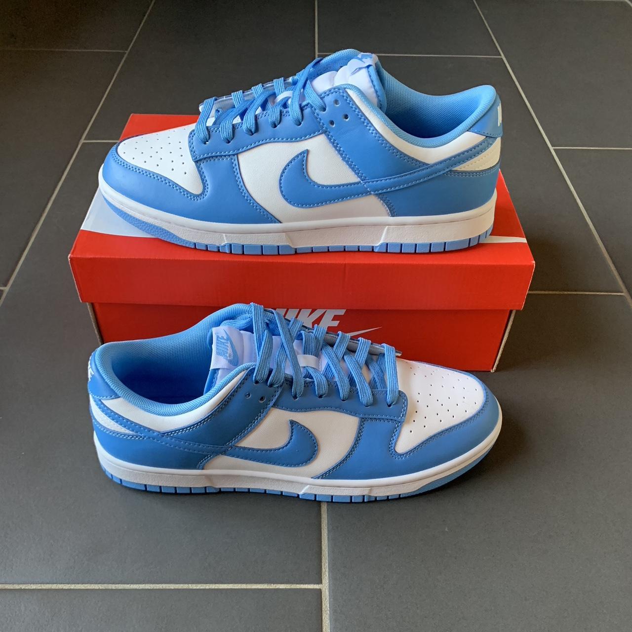 Brand New Nike Dunk Low UNC/University Blue UK... - Depop