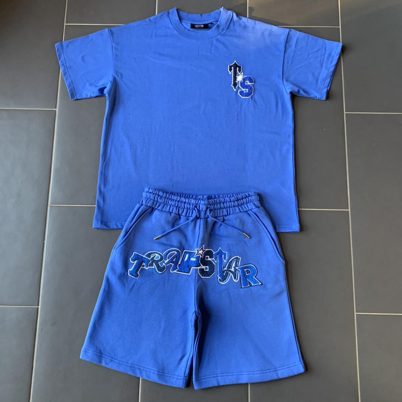 Brand New Trapstar Wildcard Blue Short Set Mens... - Depop