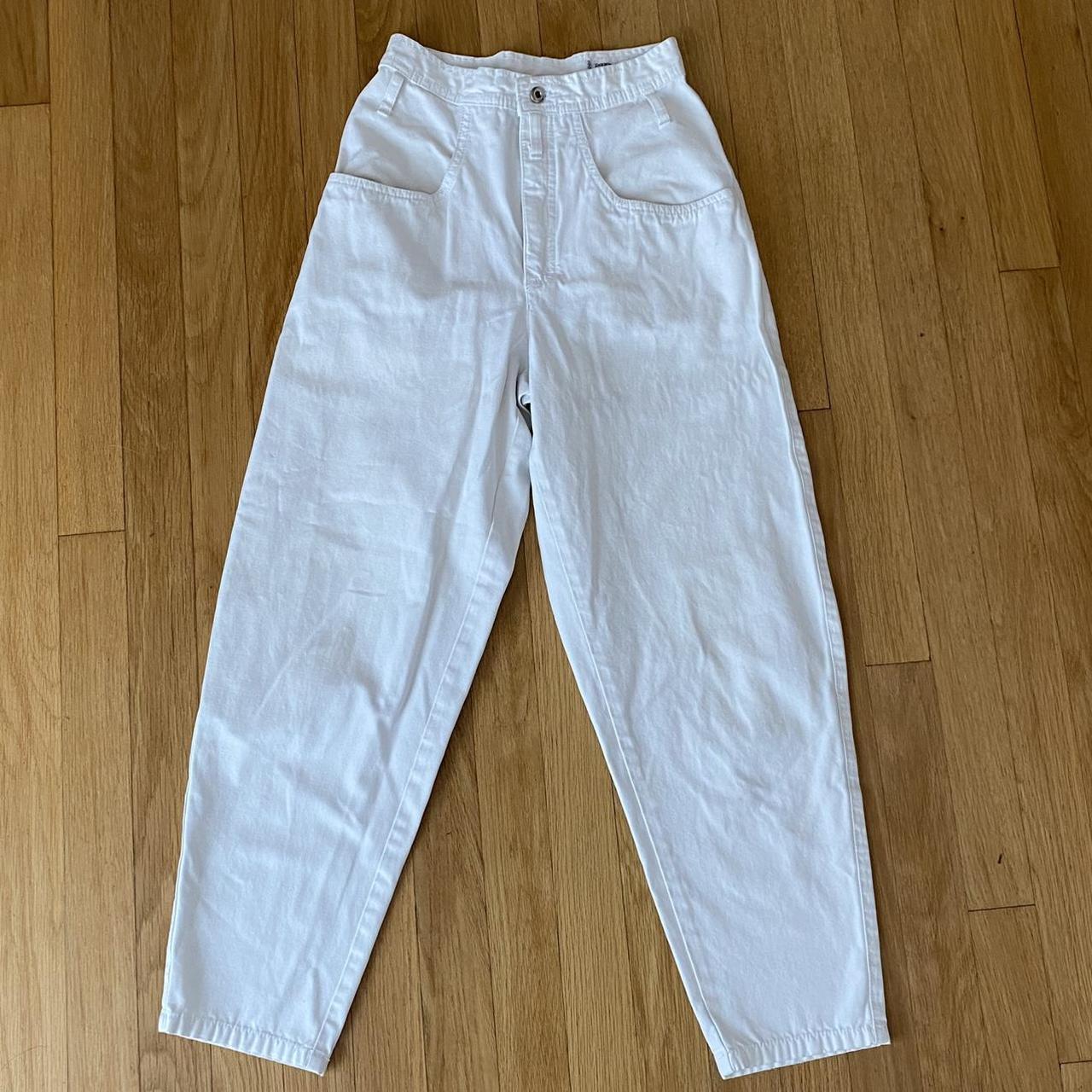 ESPRIT white Pants 80s pants 23 size waist... - Depop