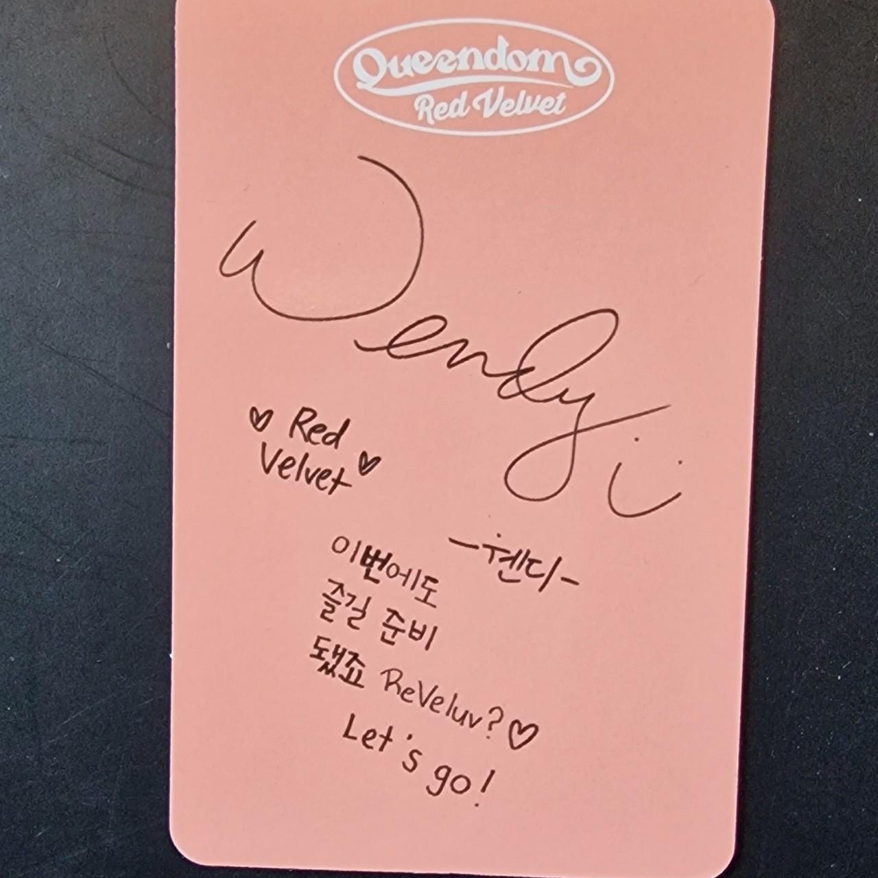 Red Velvet Wendy queendom official album photocard... - Depop