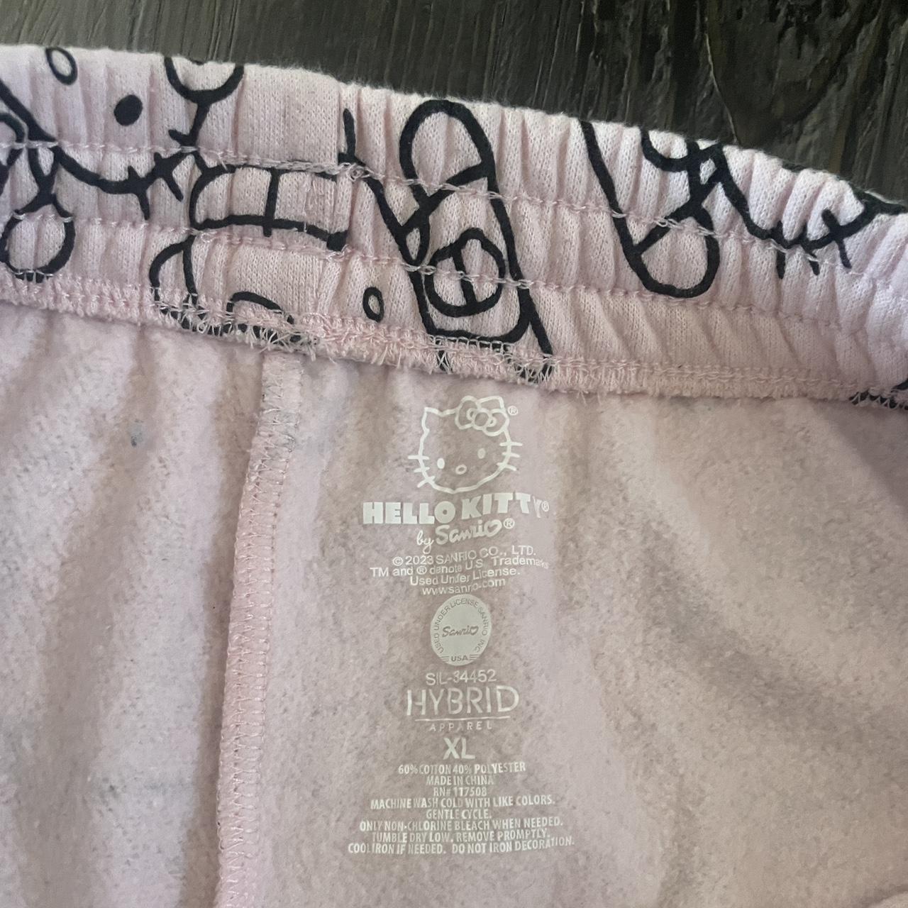 pink hello kitty sweat shorts size XL but could fit... | Depop