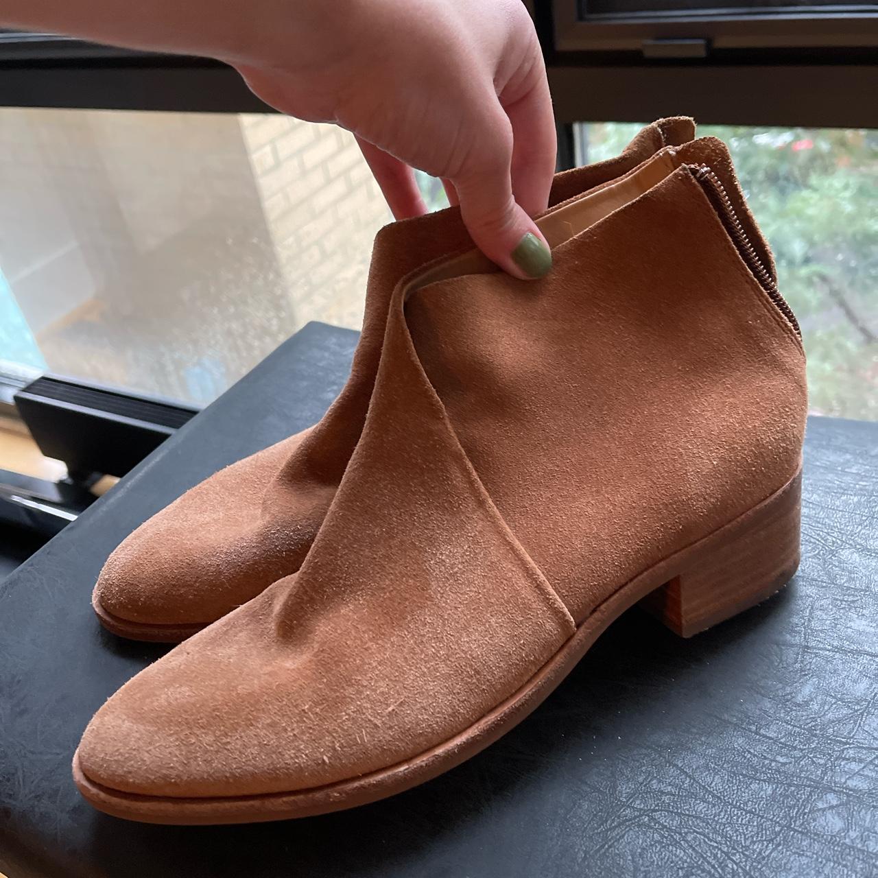 Really lovely tan, suede ankle boots from Soludos.... - Depop