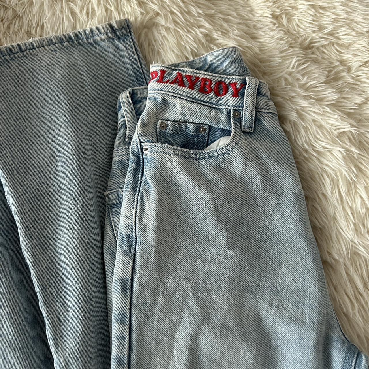 size 24 playboy jeans!! so cute! ️ open to offers - Depop