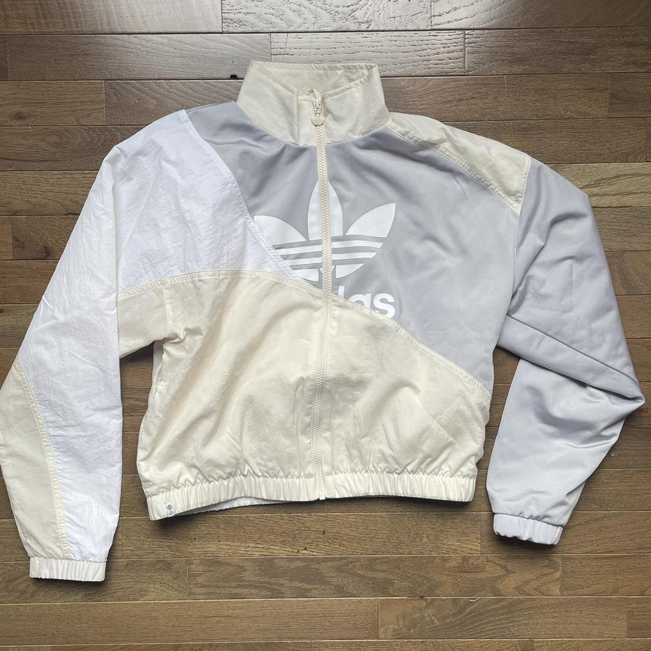 Small adidas windbreaker bomber jacket swishy with... - Depop