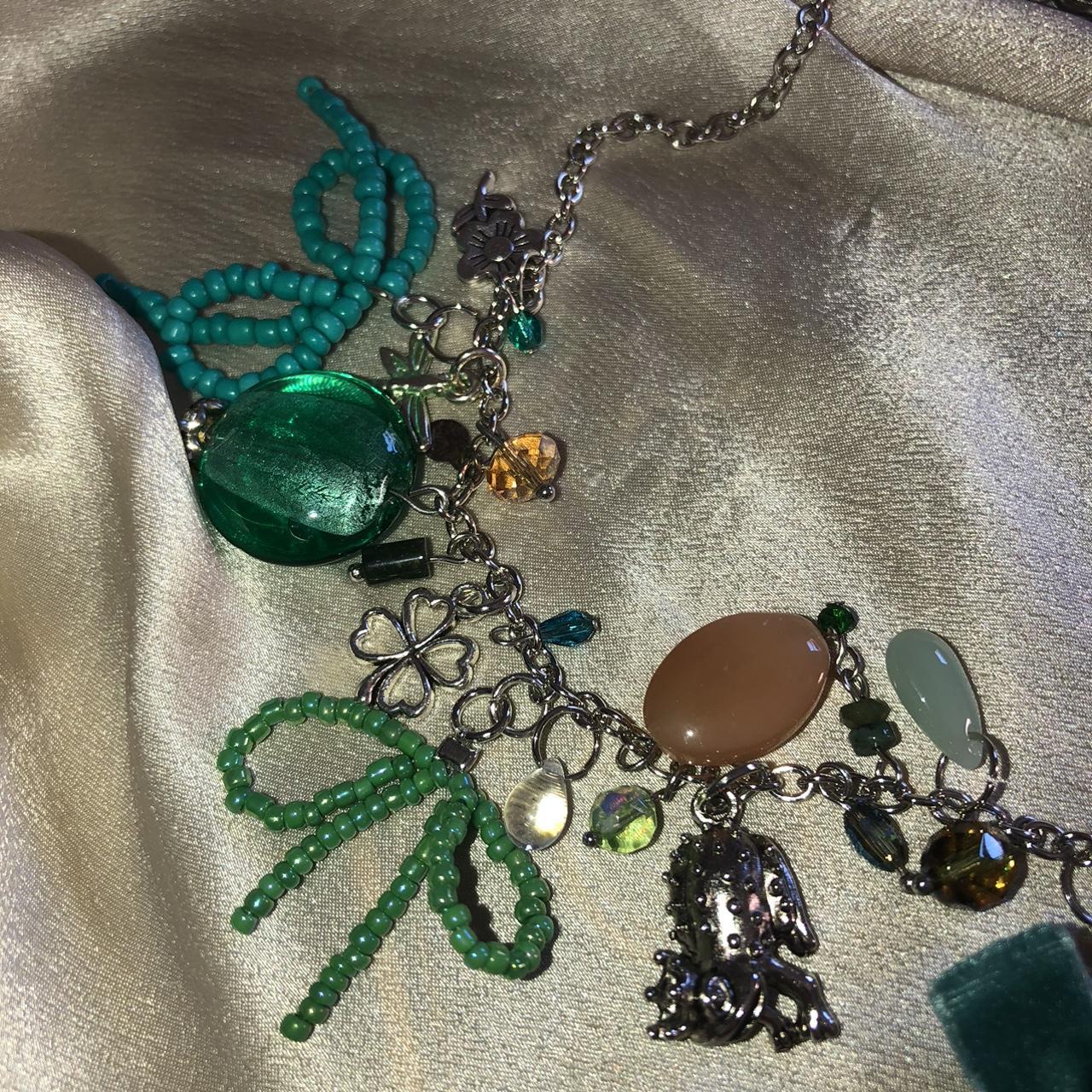 Frog prince charm choker 🐸💚 Handmade teal, green,... - Depop
