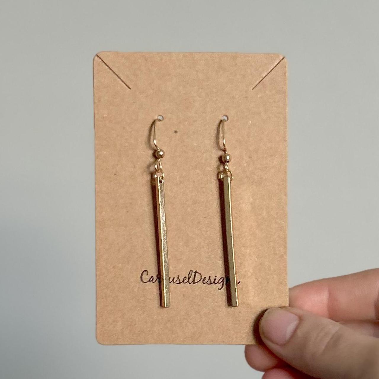 Golden Rod Earrings Made w/ hypoallergenic studs... - Depop