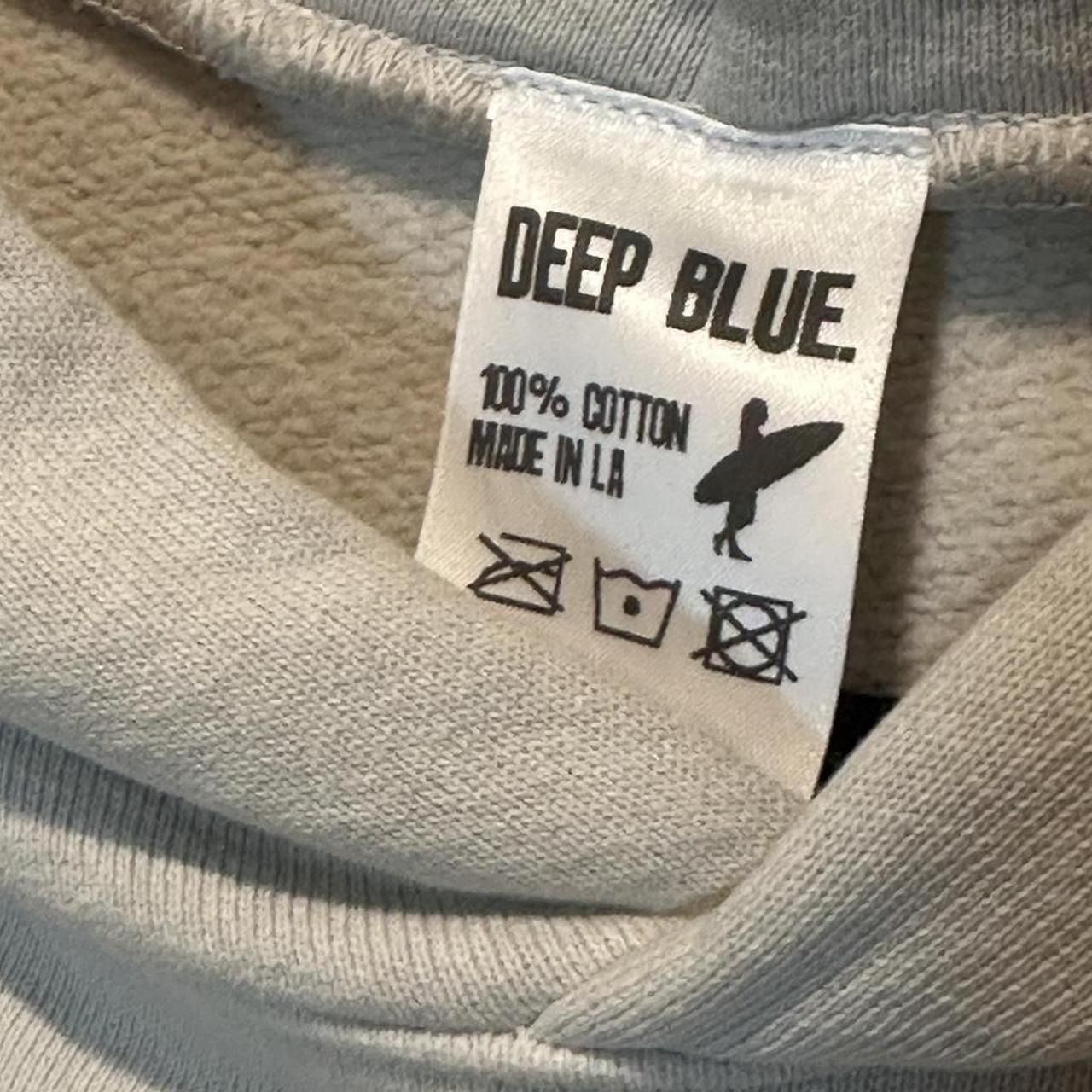 Deep Blue THE FOAM SAVE THE OCEAN HOODIE, off white,... | Depop