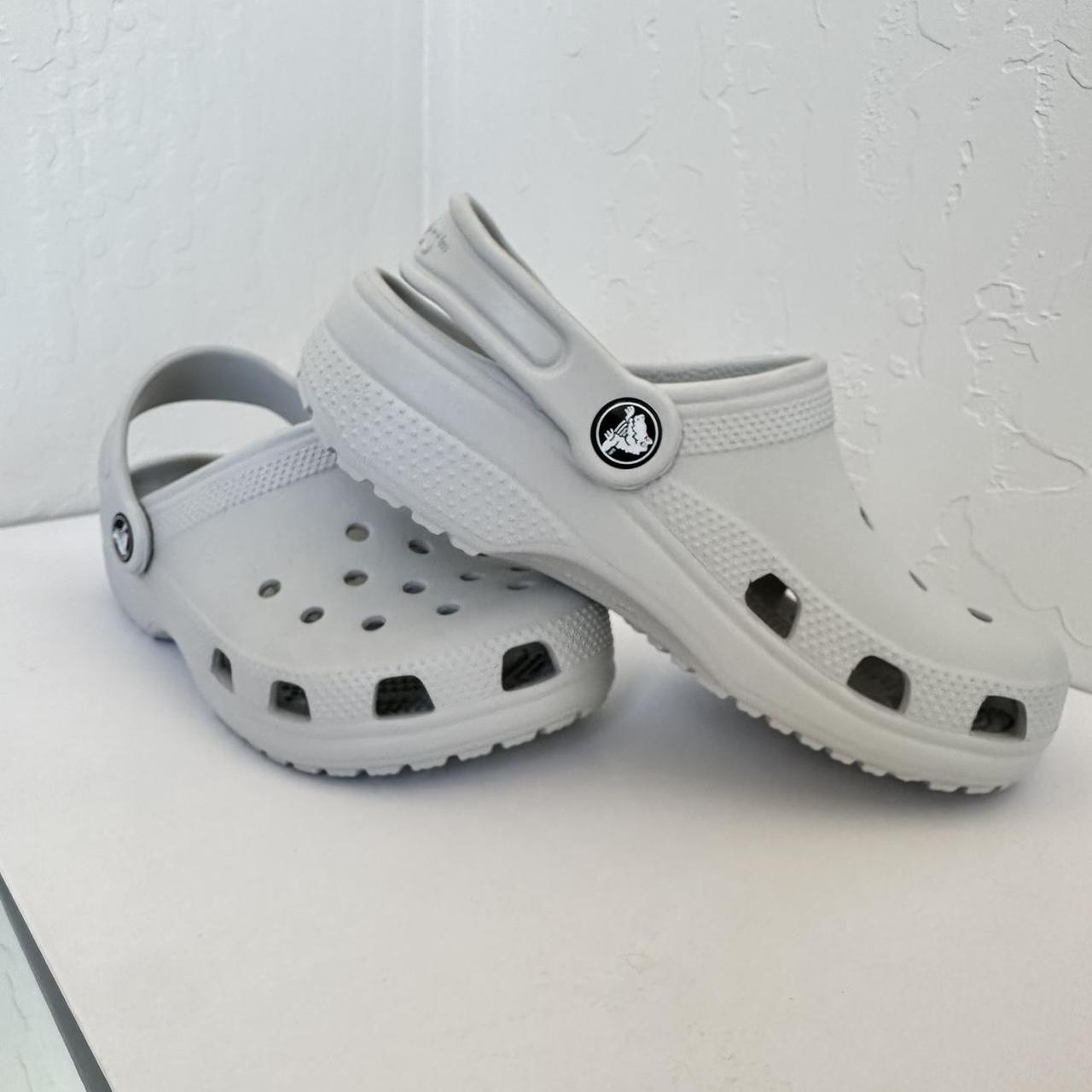 Kid’s Gray Crocs Classic Clogs Size J1 #crocs #clogs | Depop