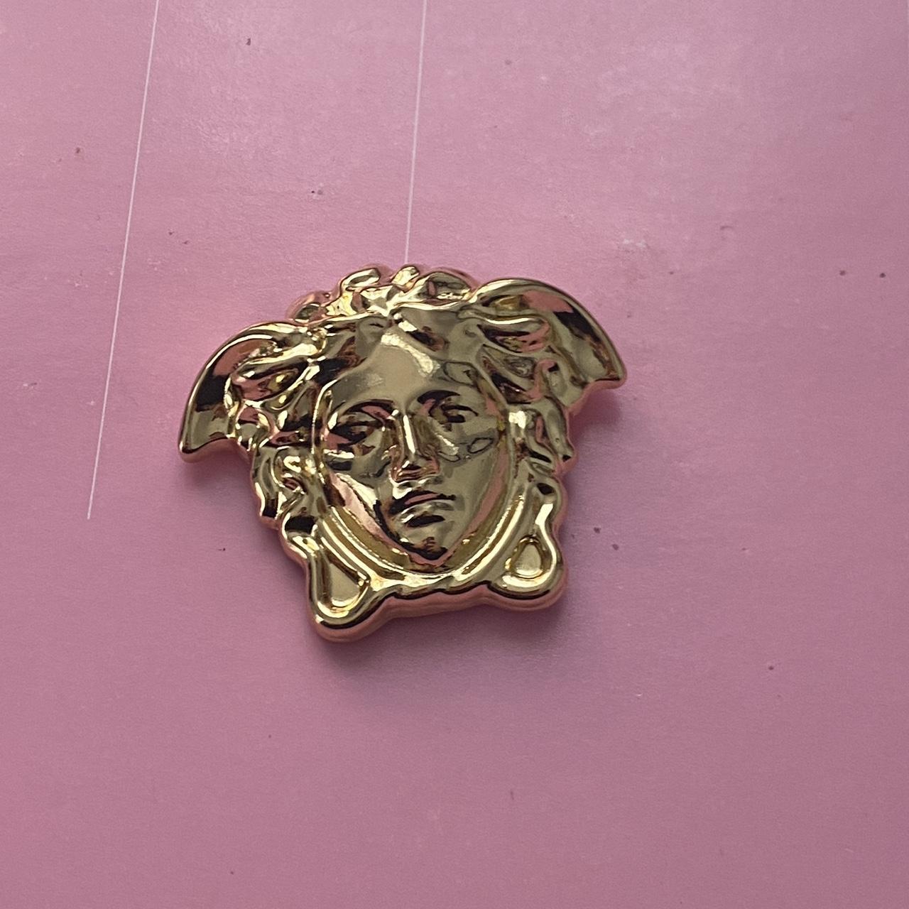 authentic versace golden tone medusa head magnetic... - Depop