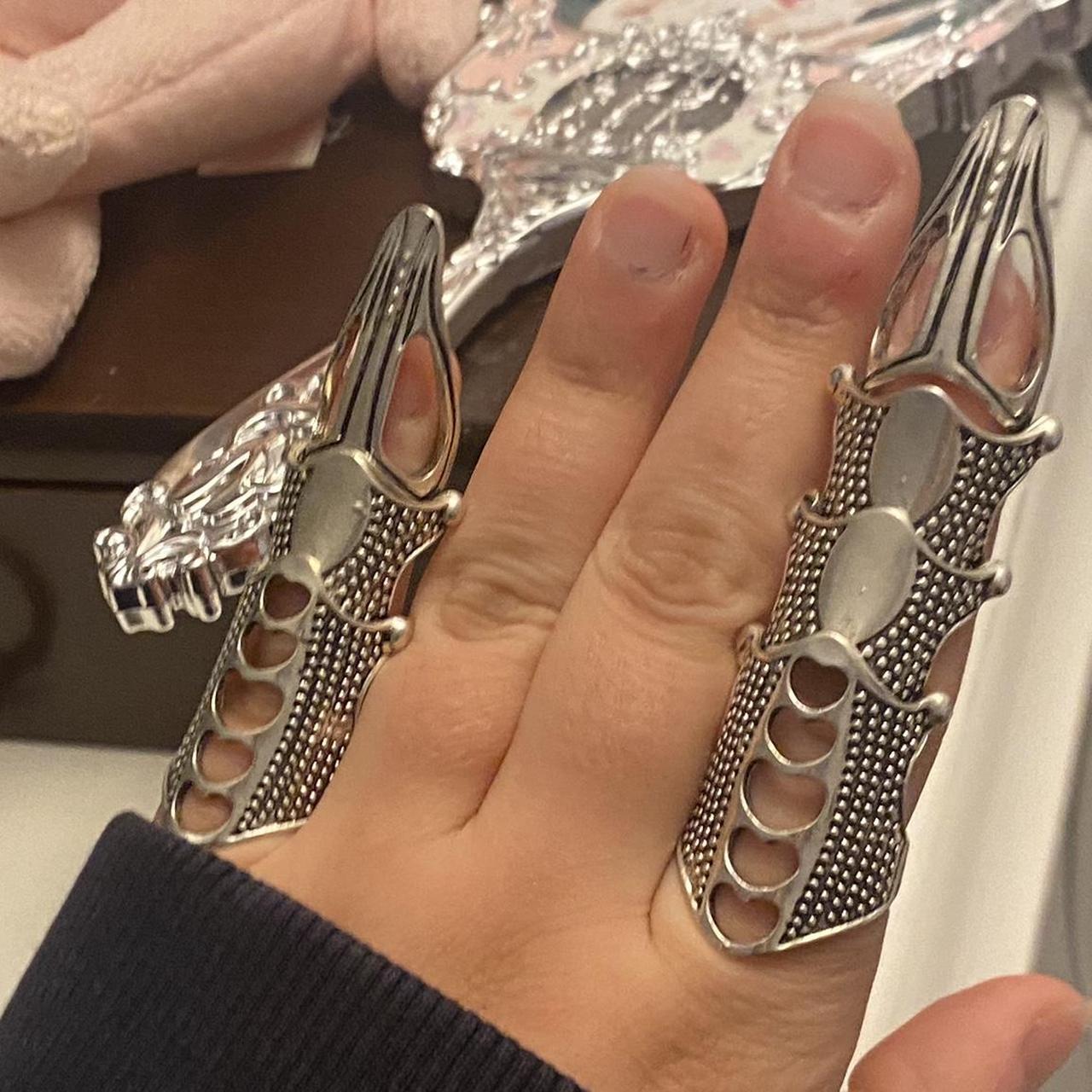 2 cosplay finger armor rings adjustable size - Depop