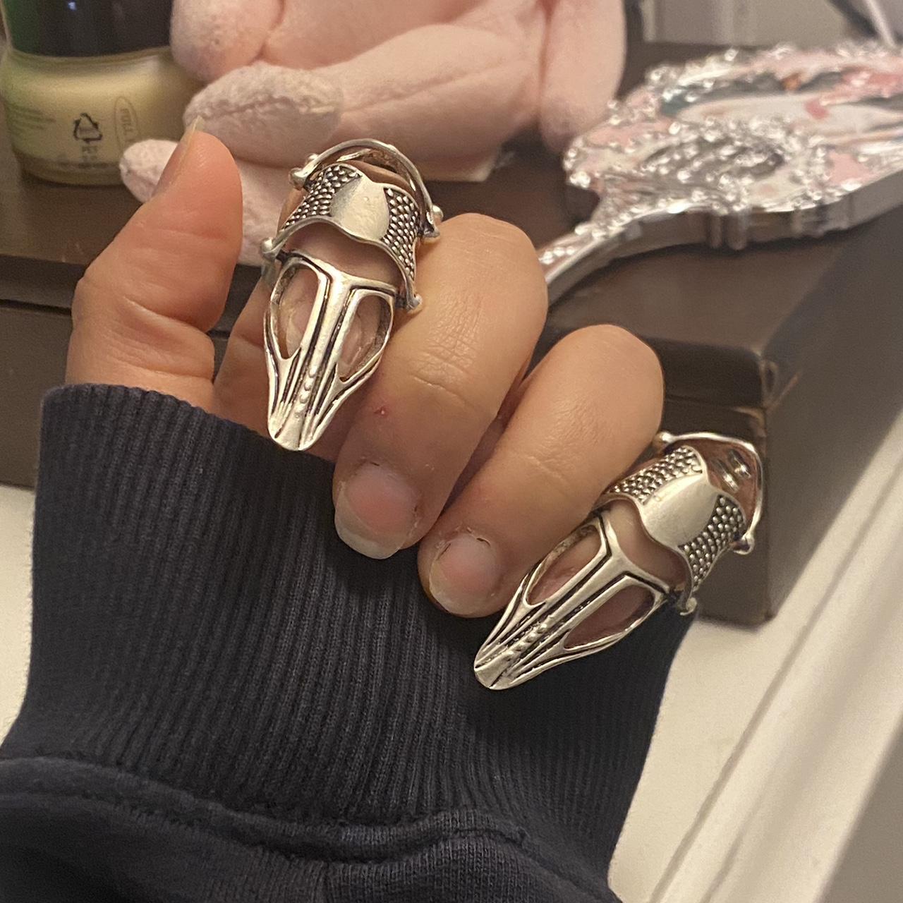 2 cosplay finger armor rings adjustable size - Depop