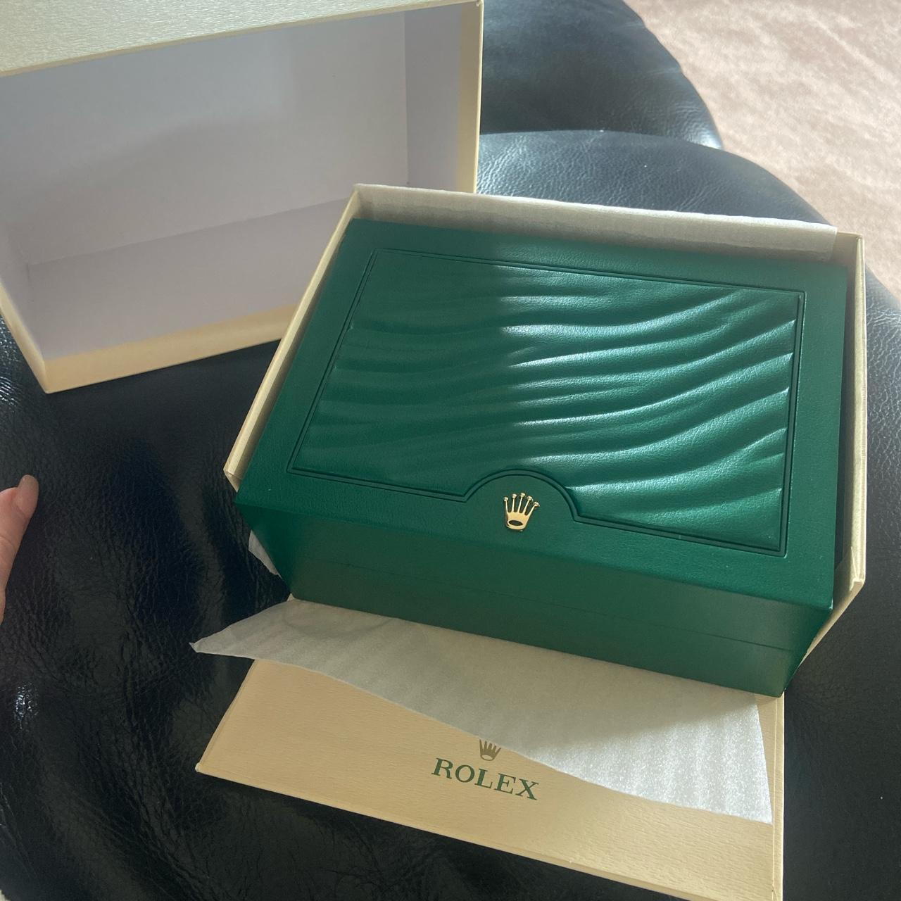 EMPTY rolex box. Green & cream boxes. Selling as I... - Depop