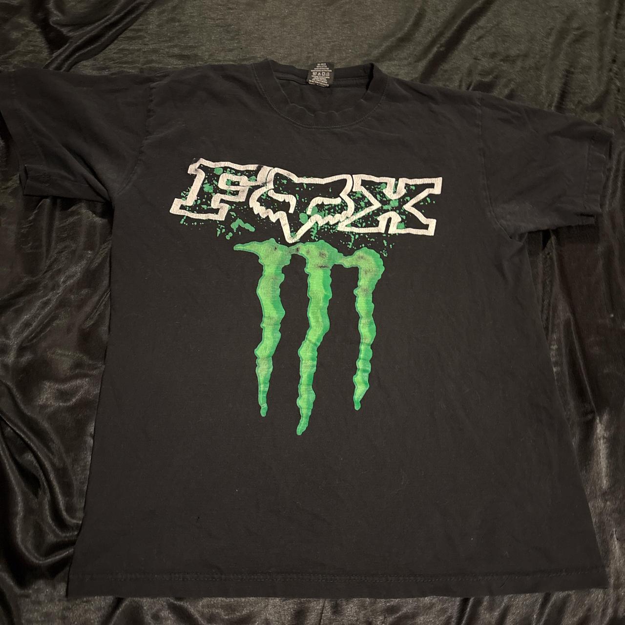 Black and green Monster Energy Fox Racing... | Depop