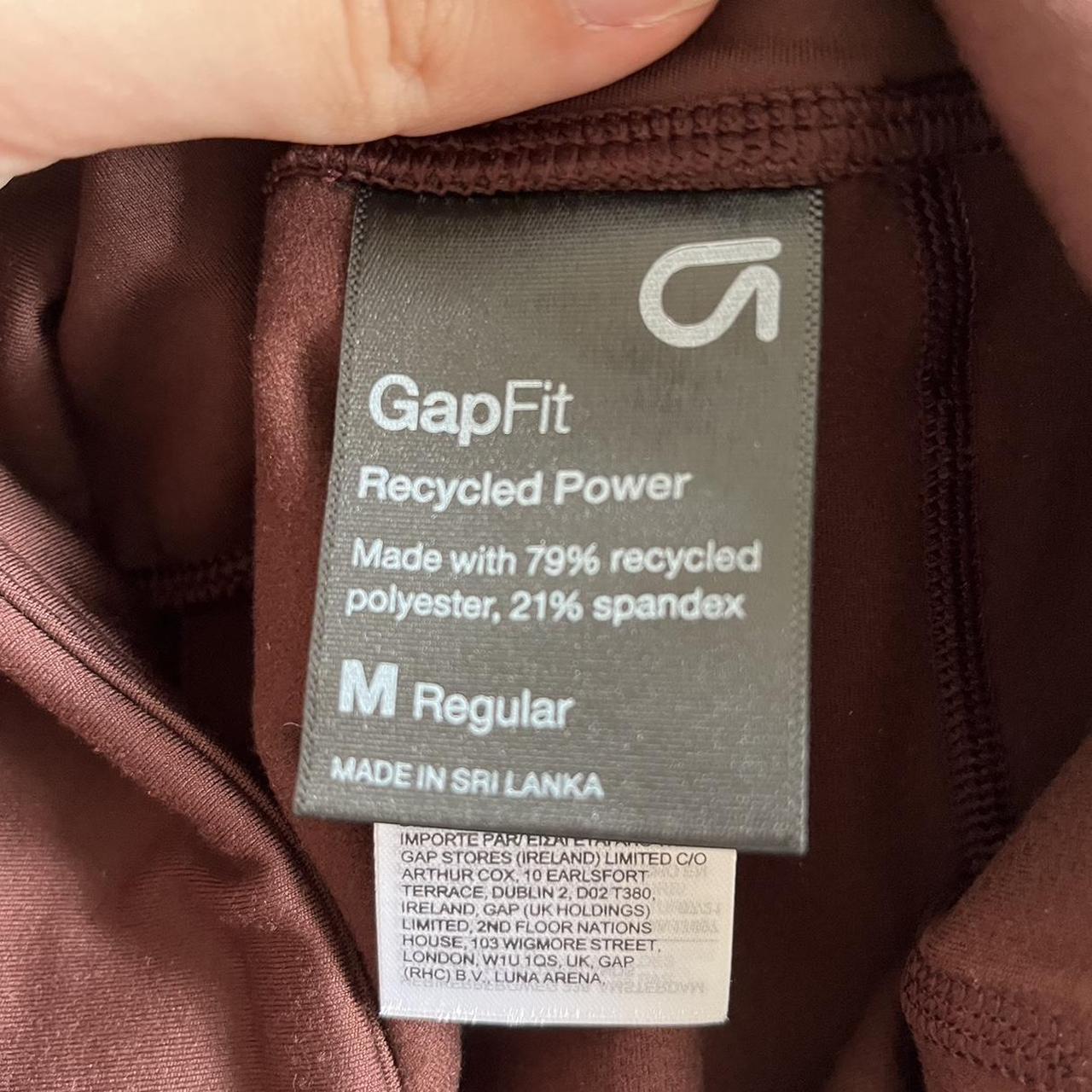 Women’s burgundy sports leggings with pockets on... - Depop