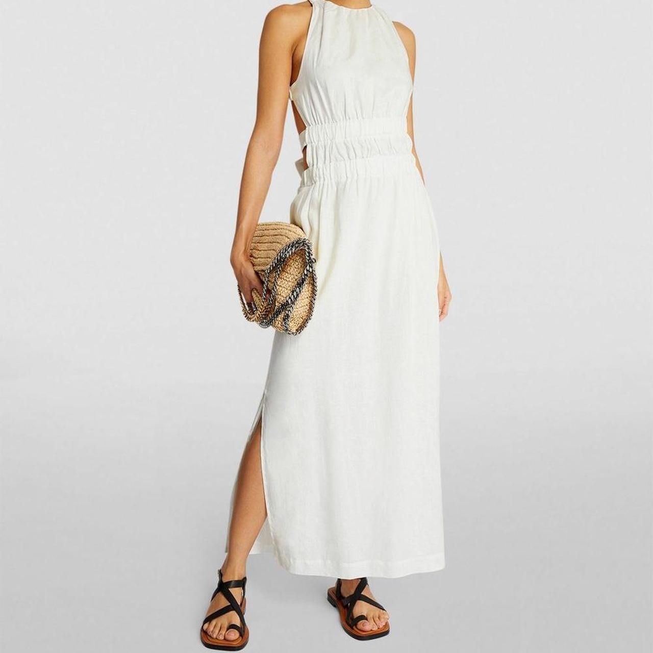 Sir the Label Vilma Cross Back Gown - White An... | Depop