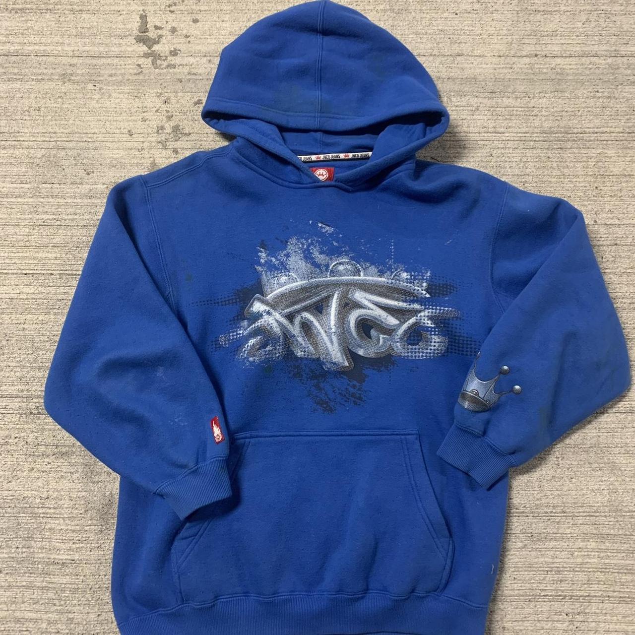 insane dragon jnco hoodie, slight green stains on... - Depop