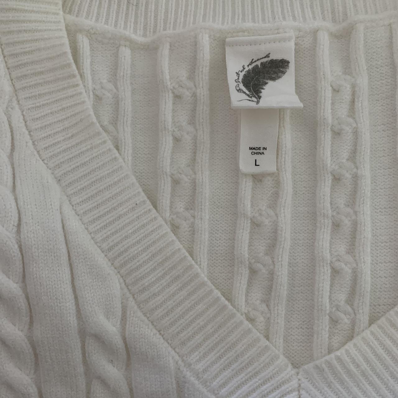 White knitted vest 🤍🤍 Size large! Perfect for... - Depop