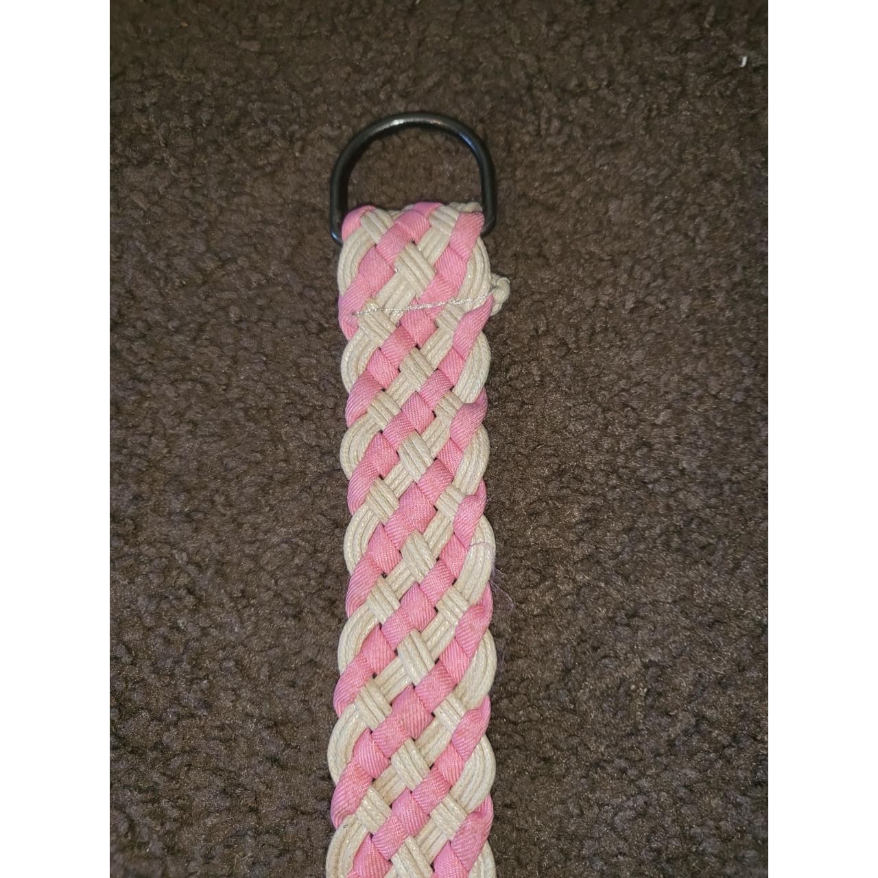Belt Woven Pink And Tan Vintage Rope... - Depop
