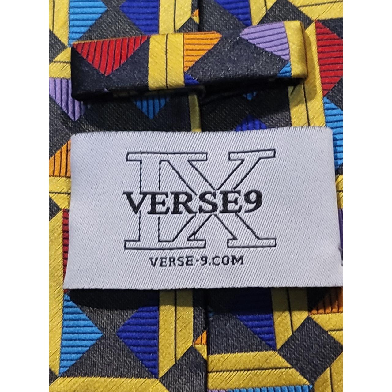 Verse 9 IX Silk Necktie Geometric Multicolor By... - Depop