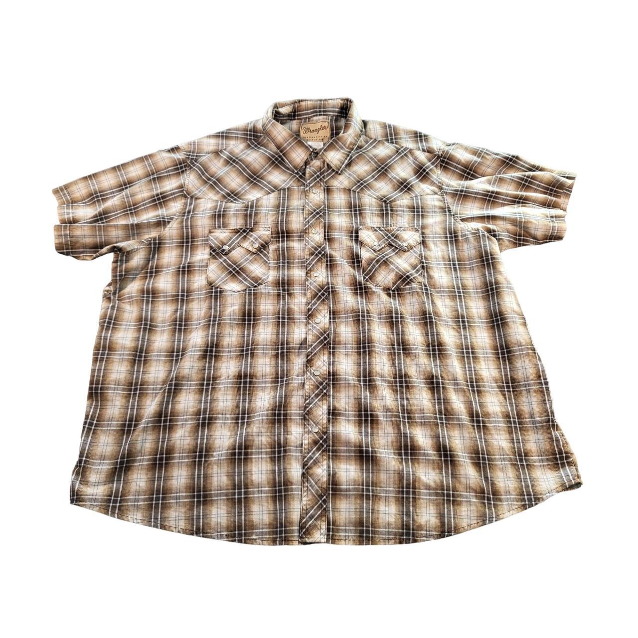 Vintage Wrangler Pearl Snap Button Up Shirt Men Sz... - Depop