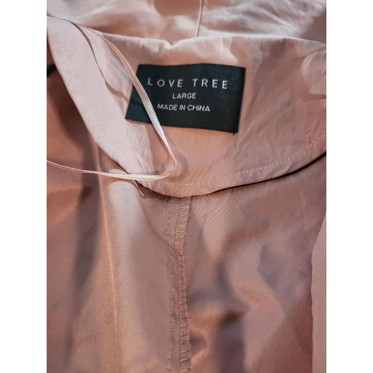 Love Tree Wrap Coat Women Sz L Pink Long Sleeve... - Depop
