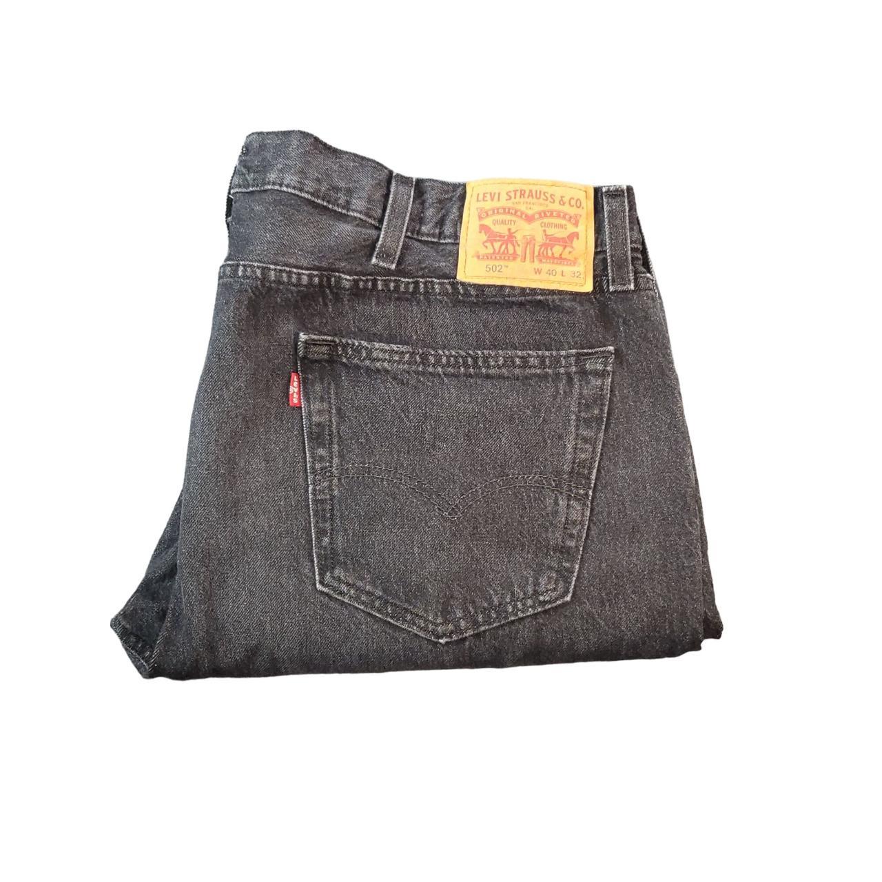 Levi's 502 Dark Wash Jeans Men Sz 40 X 32 Black... - Depop
