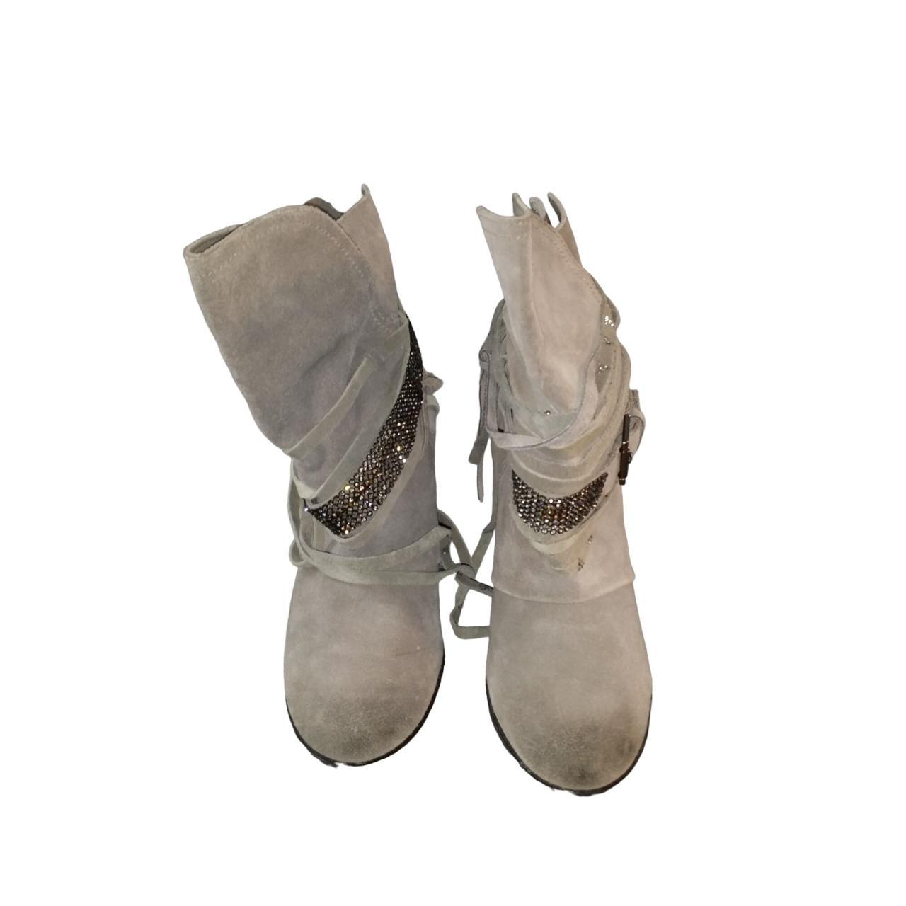 Naughty Monkey Suede Slouch Ankle Booties Women Sz... - Depop