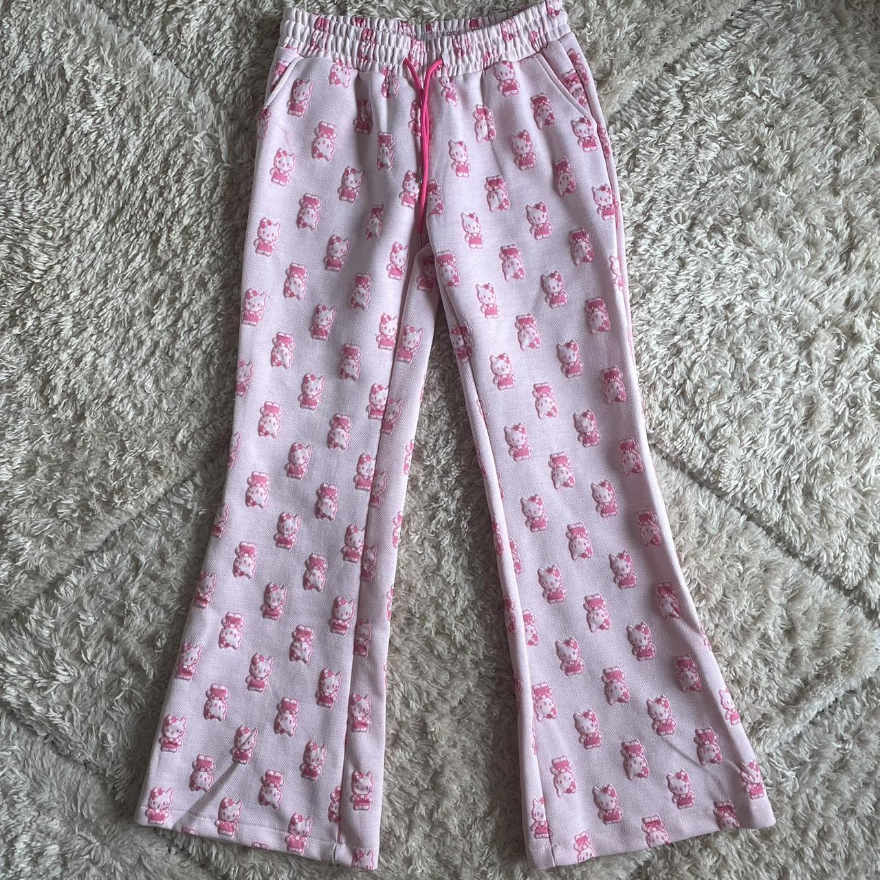 hello kitty flare joggers. worn a couple of times... - Depop