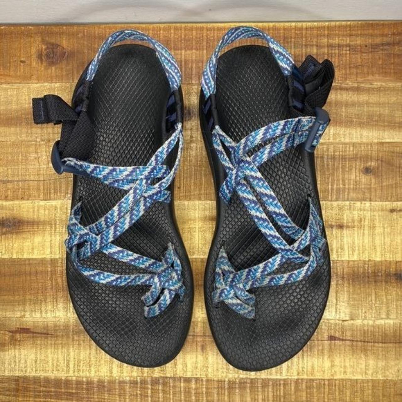 Chaco Blue Purple Strappy Sandals Great... - Depop