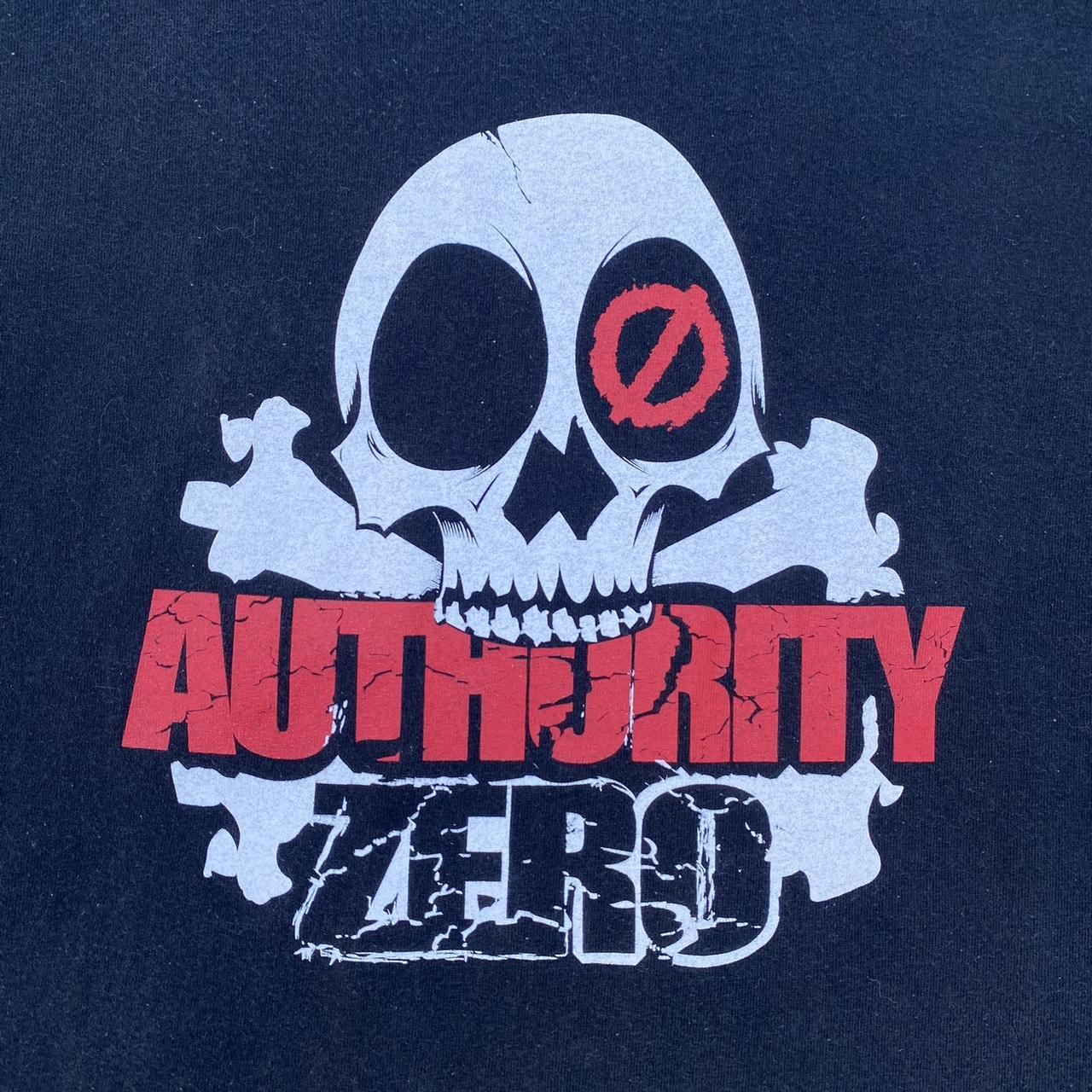 Y2K Authority zero Band Tee Condition: 8/10 Has been... - Depop