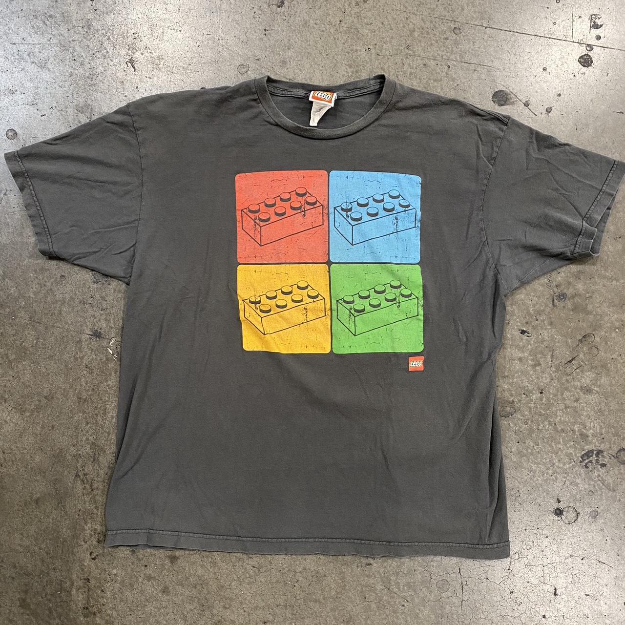 Y2K Lego Brick Tee Condition: 7.9/10 Has been worn... - Depop